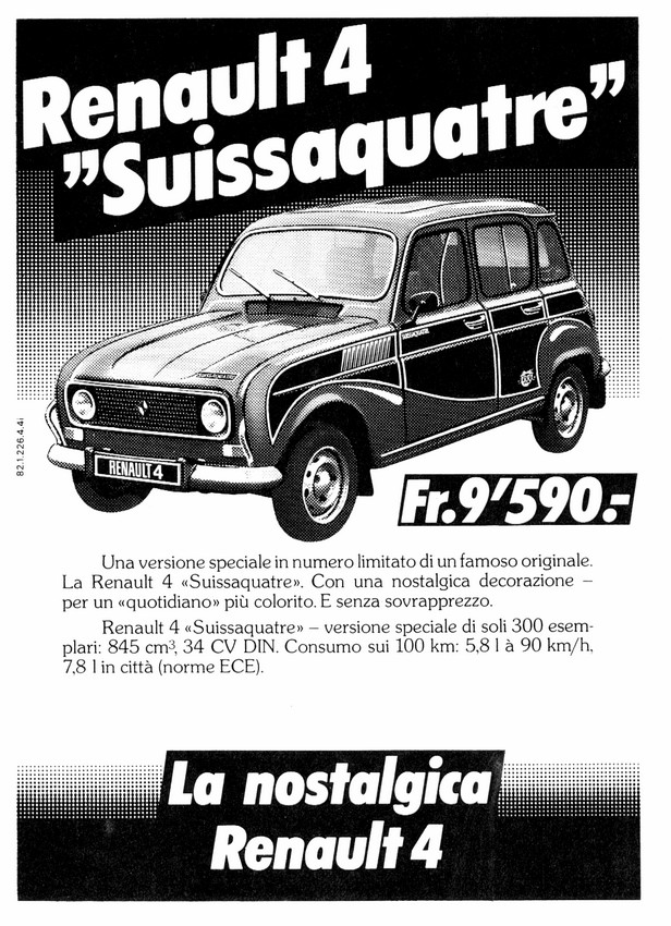 Renault 4 Suissaquatre (1982) - l'Automobile Ancienne