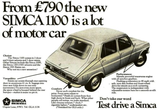 La page de la Simca 1100 - l'Automobile Ancienne